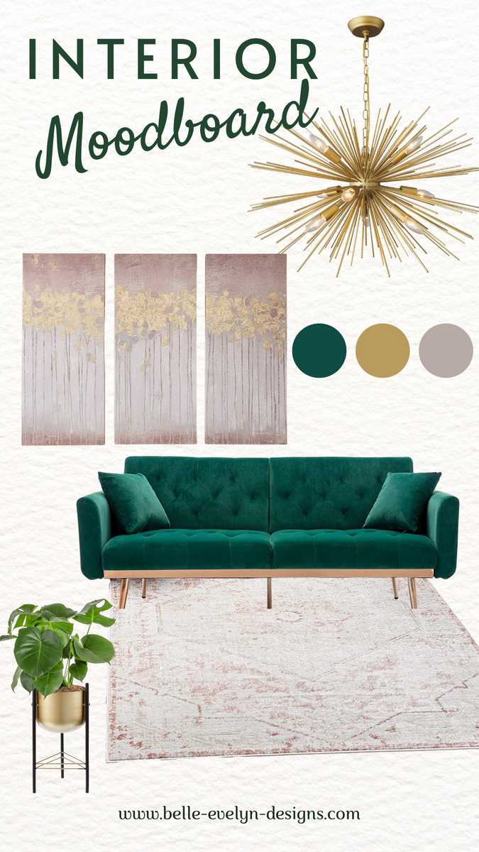 Emerald Green & Blush – Belle Evelyn Designs